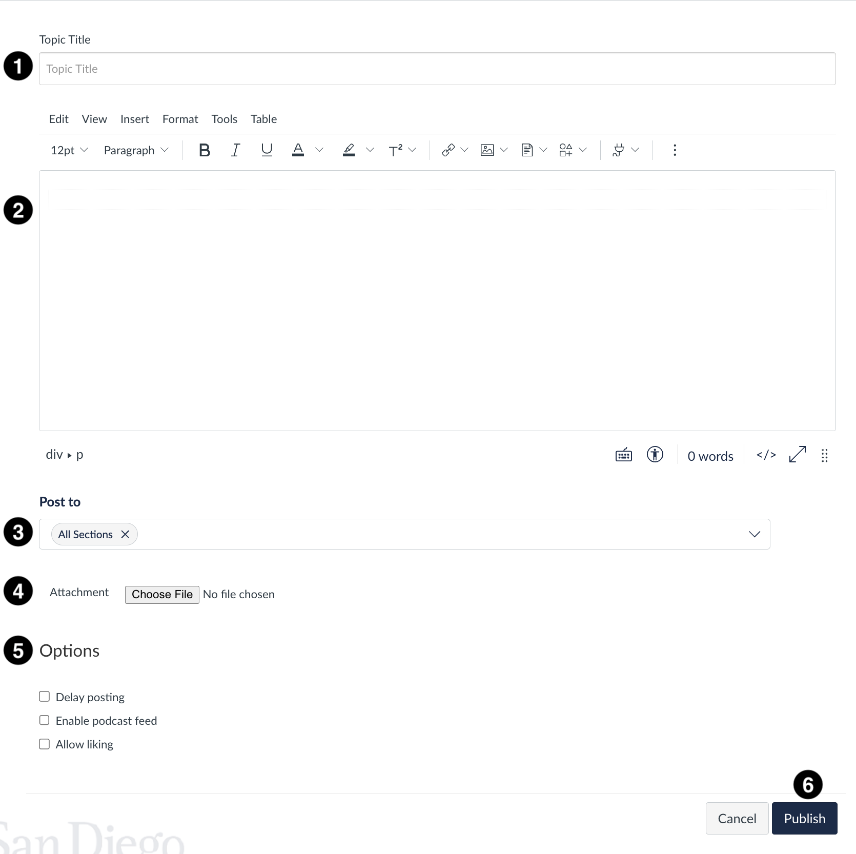 How to make a new announcement (Instructors) – UC San Diego Extended ...