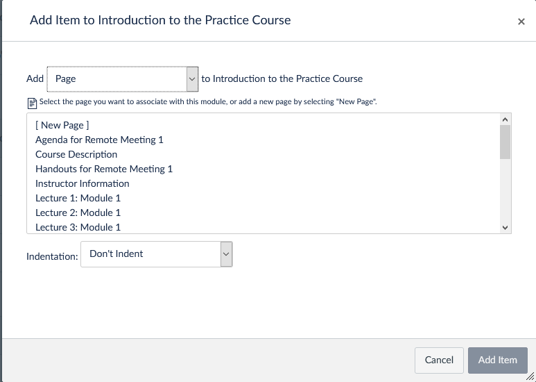 How to Add a Page to a Module – UC San Diego Extended Studies Online