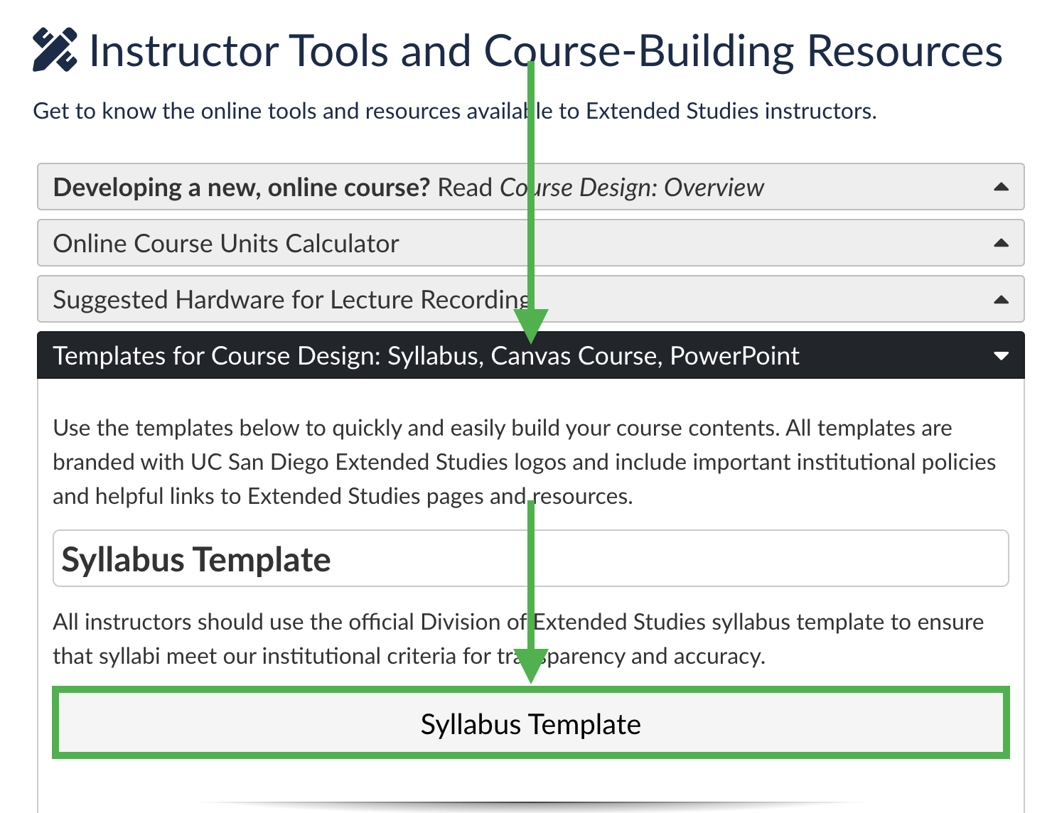 Extended Studies Syllabus Template: Overview and Instructions – UC San ...